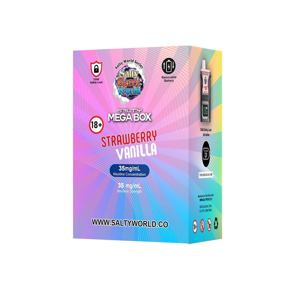 Strawberry Vanilla -Salty MEGA BOX Disposable Vape | Shosha AU