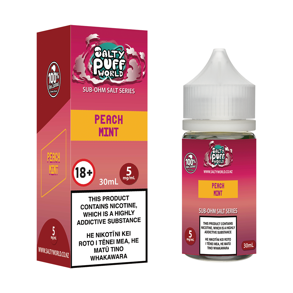 Peach Mint Sub-Ohm Nicotine Salt E-liquid | Shosha AU