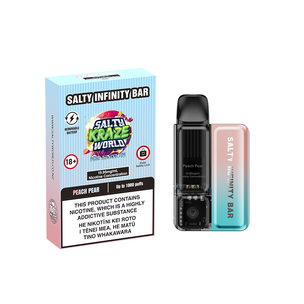 Salty Infinity Bar [Ice Edition] Peach Pear Disposable Vape - Vape ...