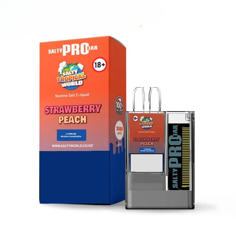 Strawberry Peach -Salty Pro Bar Disposable Vape | Shosha AU